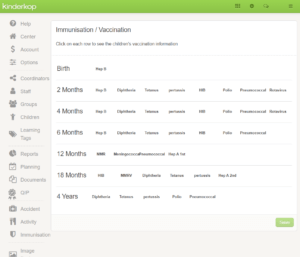 Kinderloop’s Immunisation Schedule Feature – Kinderloop
