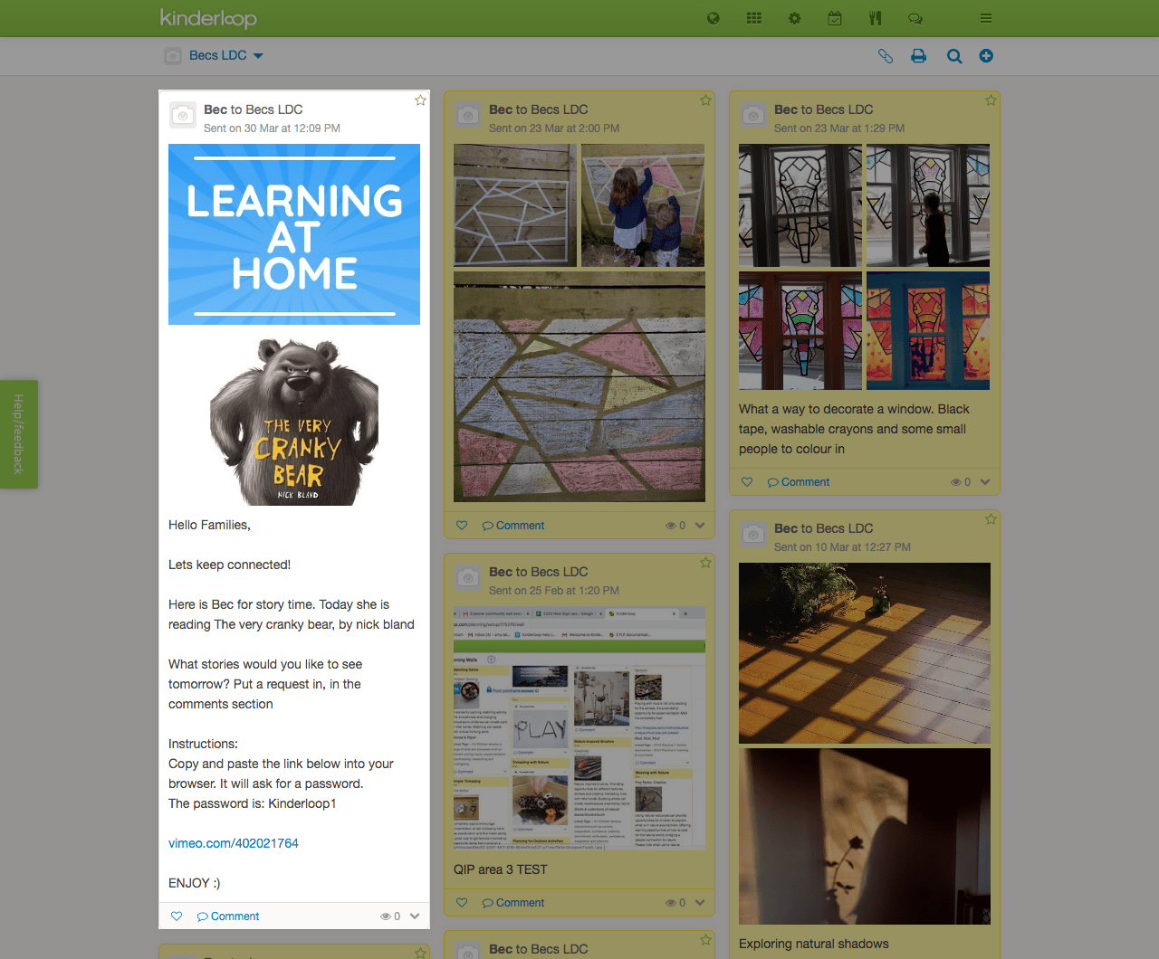 Preparing for home learning – Kinderloop
